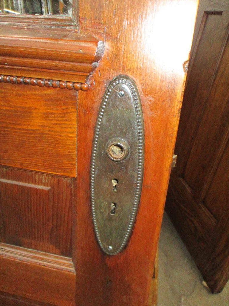 Raised Panel Wood Door with Beveled Glass Panel • The Architectural ...